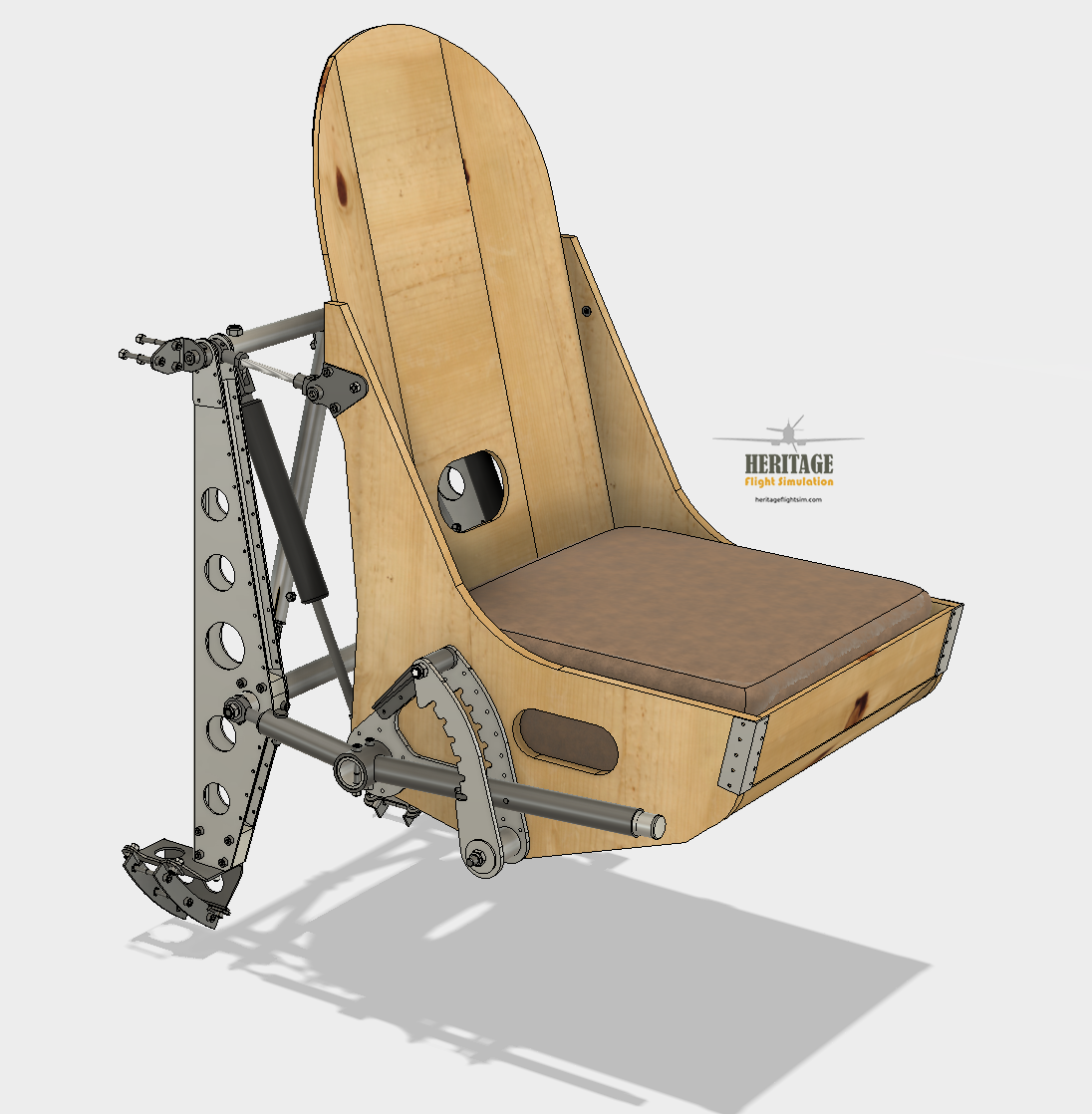 Seat and support mechanism – Heritage Flight Simulation